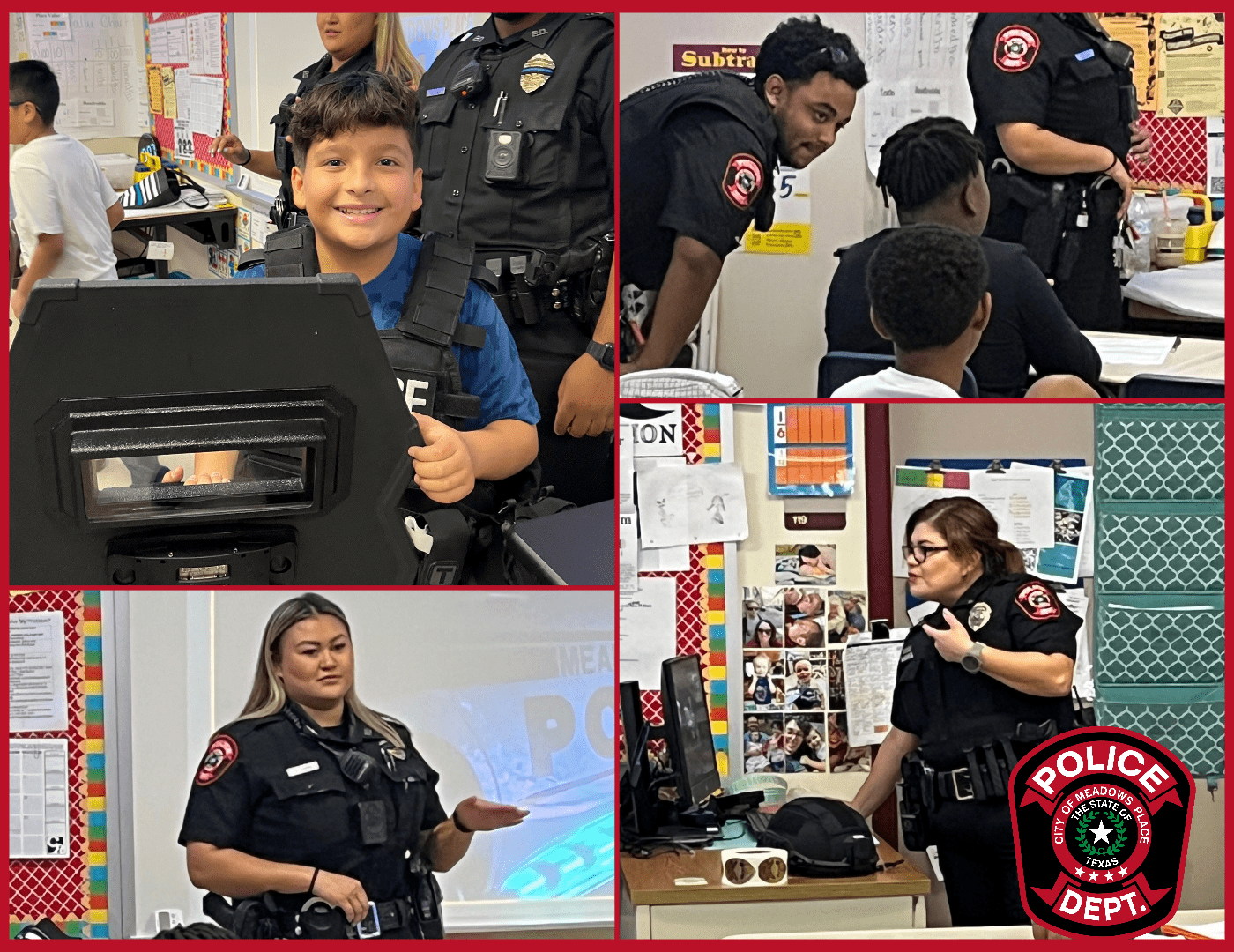 Meadows Place Police Attend Career Day at Rogers Middle School | City of Meadows Place