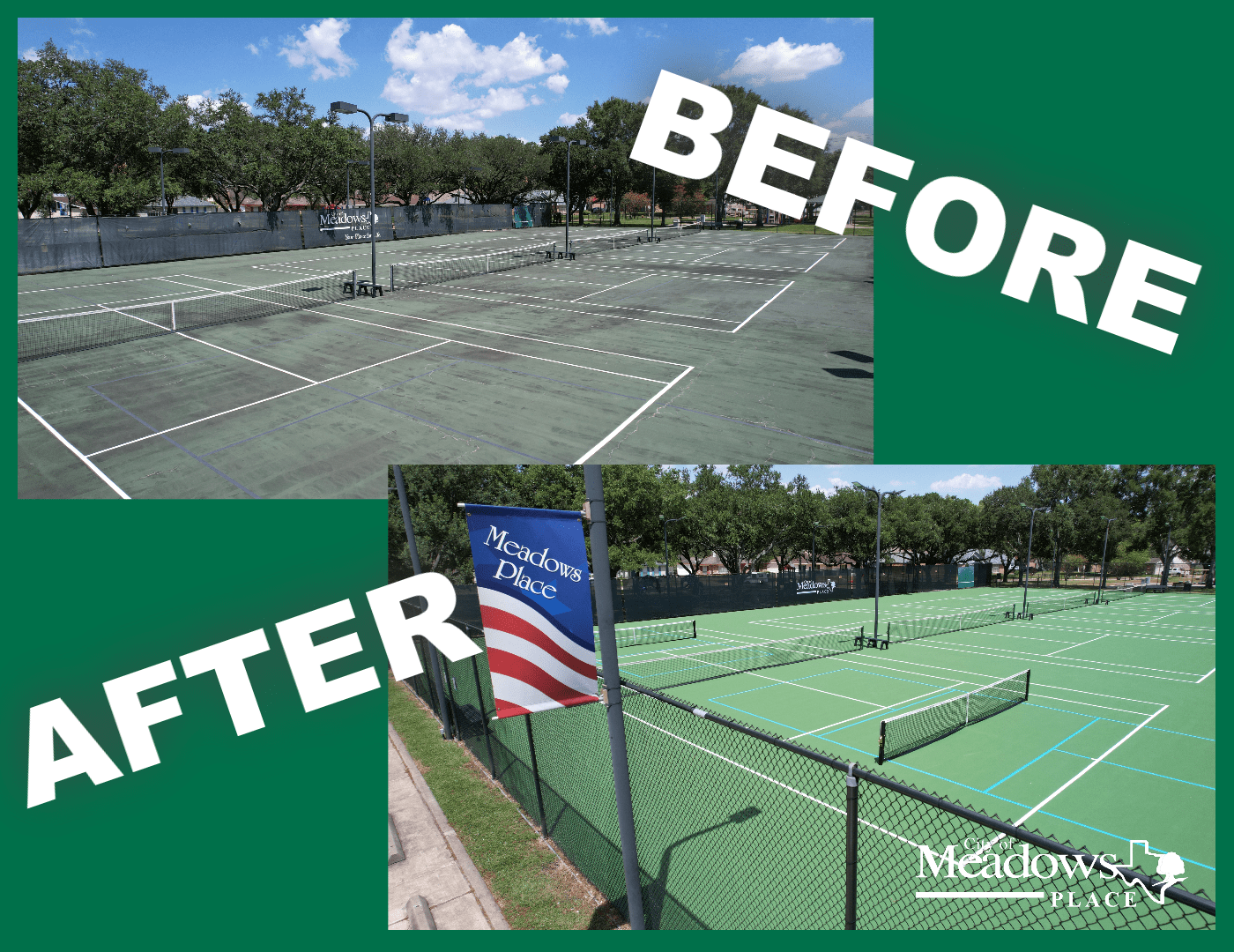 Meadows Place Tennis Court Rehab Complete | City of Meadows Place