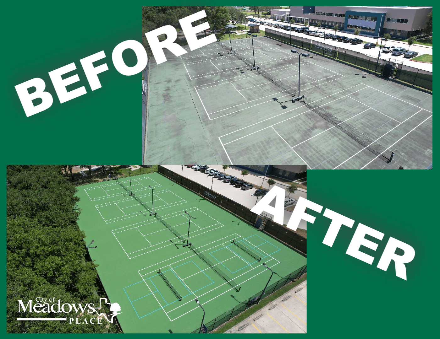 Meadows Place Tennis Court Rehab Complete | City of Meadows Place